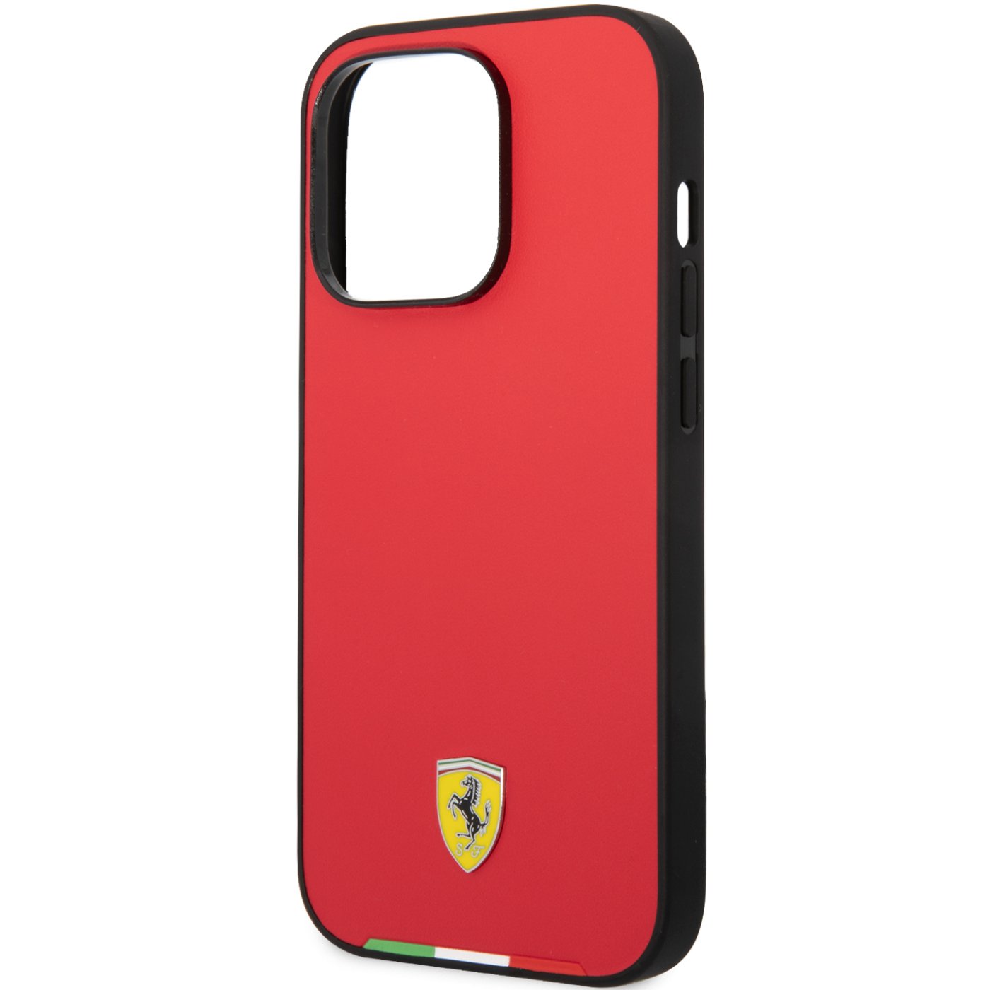Ferrari Italian Flag Line and Metal Logo Case For iPhone - Eshtir.com