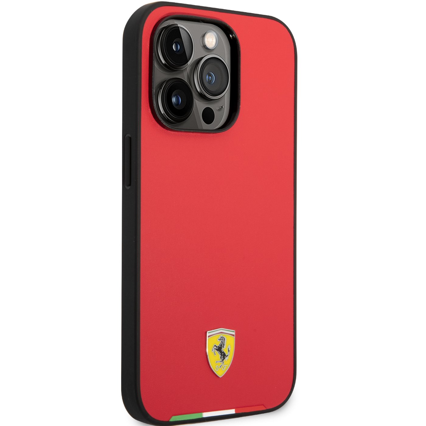Ferrari Italian Flag Line and Metal Logo Case For iPhone - Eshtir.com
