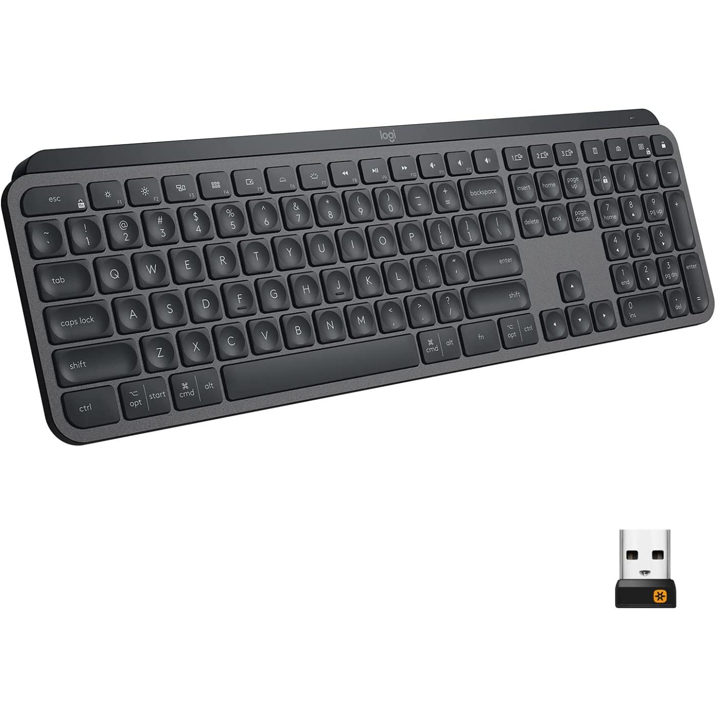 Logitech MX Advanced Backlit Bluetooth Wireless Keyboard Black - Eshtir.com