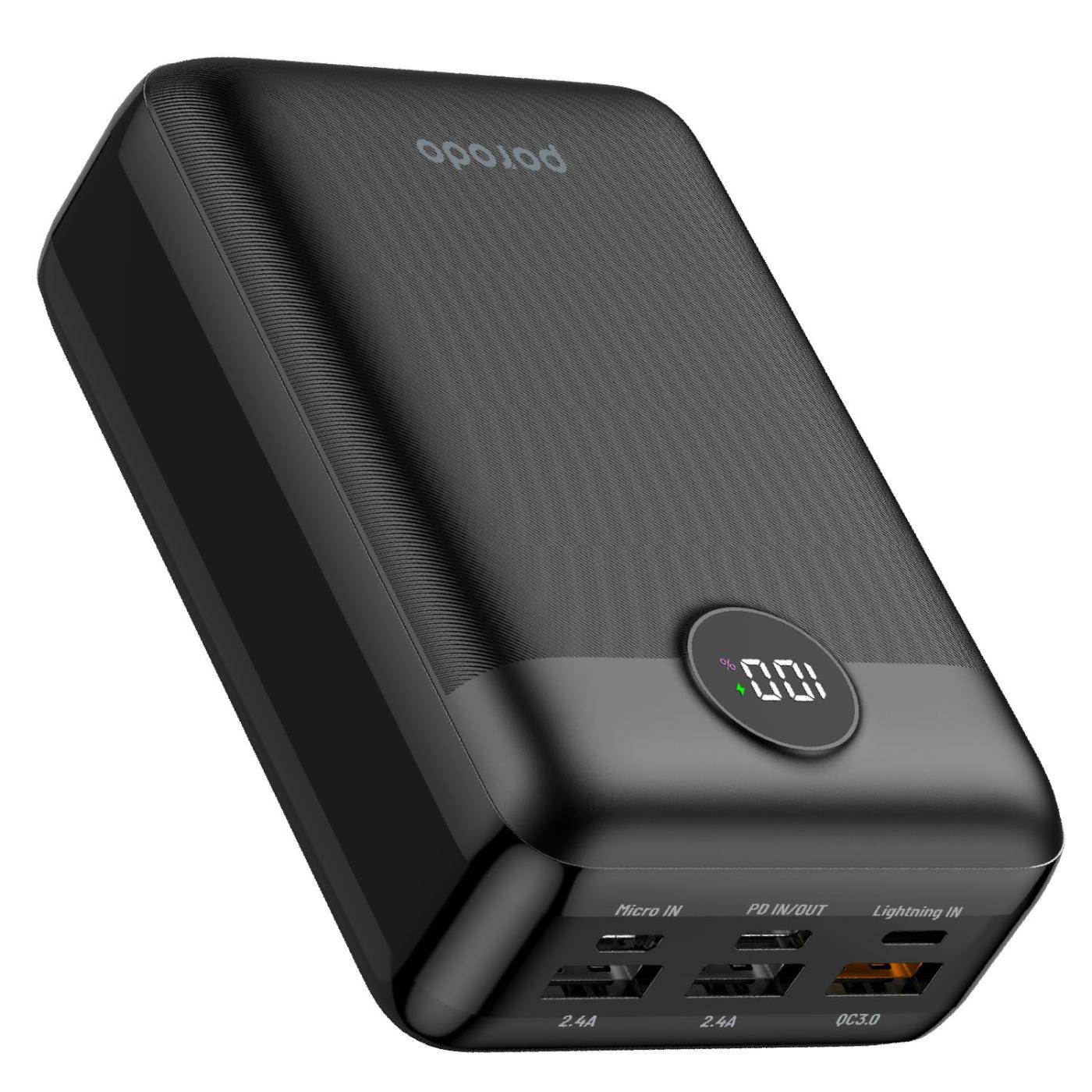 Porodo Super Compact Power Bank 30000mAh with LED Display - Eshtir.com