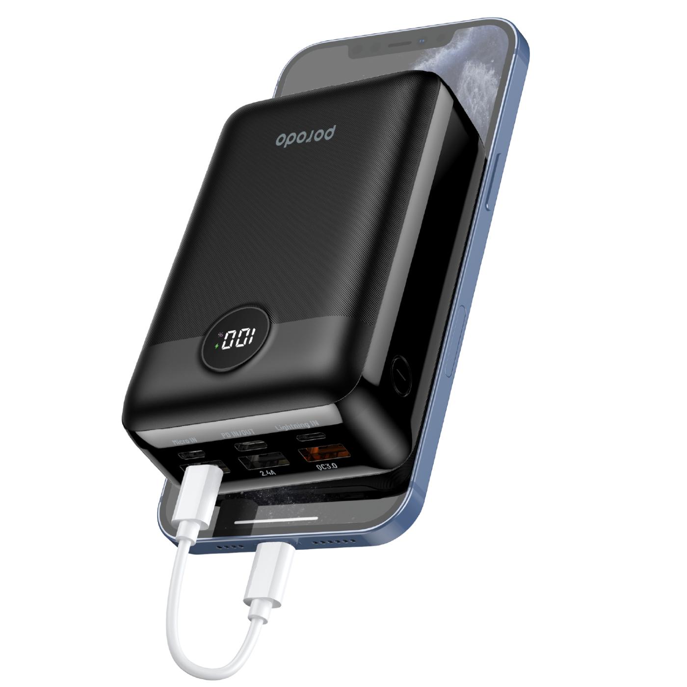 Porodo Super Compact Power Bank 30000mAh with LED Display - Eshtir.com