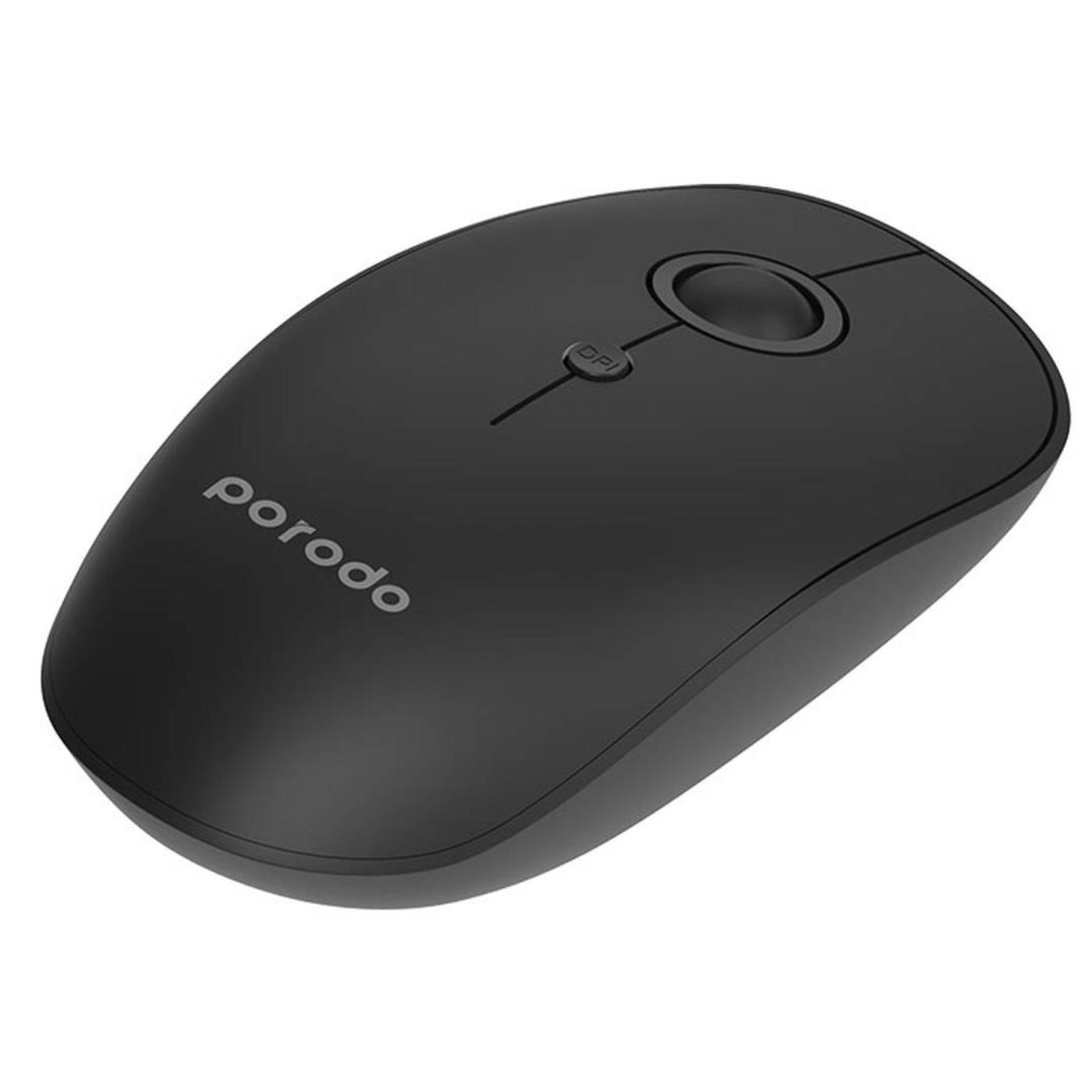 Porodo Bluetooth Wireless Mouse with Adjustable DPI Levels - Black ...
