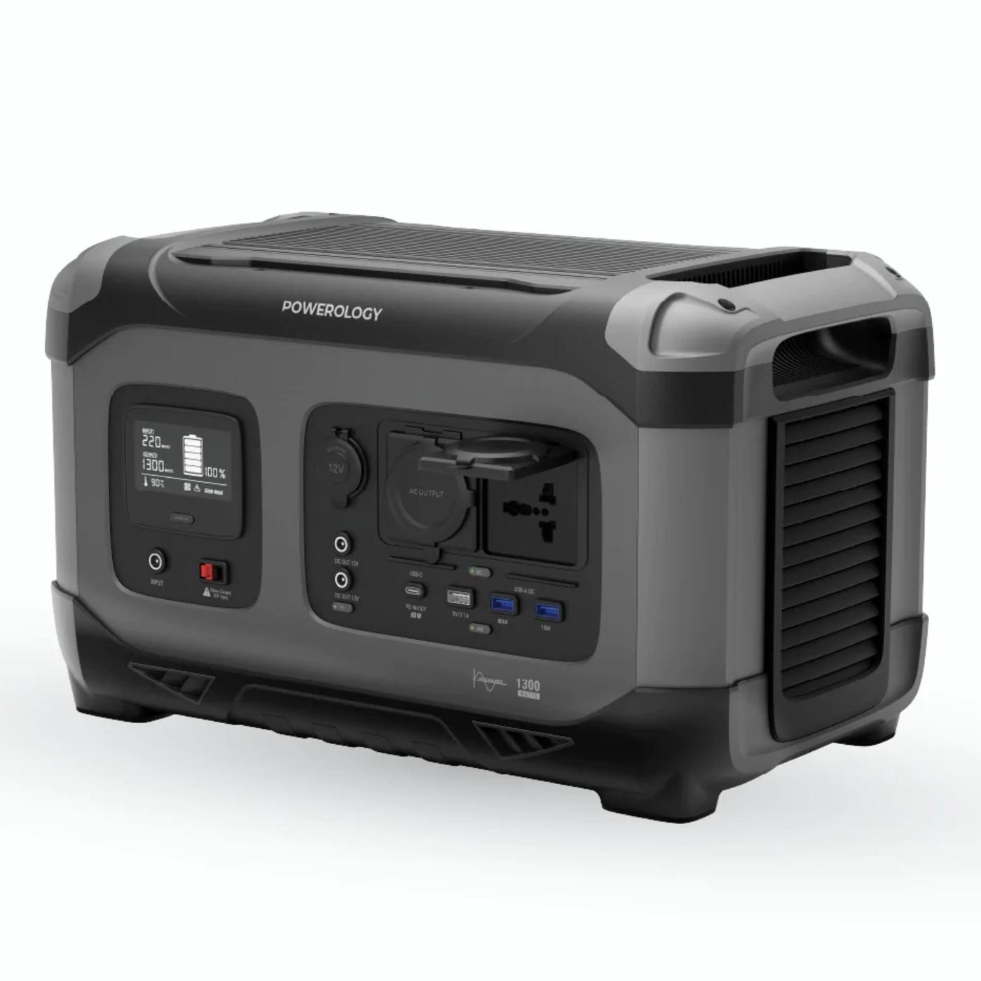 Powerology 392000mAh Power Generator with 1300W Output and 60W USB-C ...