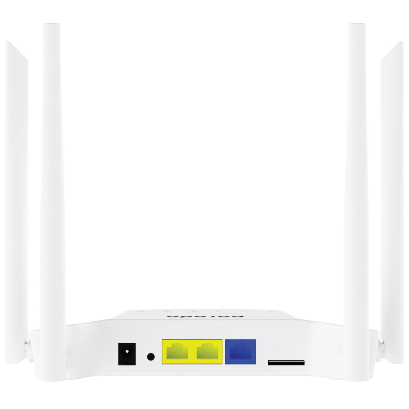 Porodo High-Speed 4G Router 300Mbps Wifi and 4G LTE - White - Eshtir.com