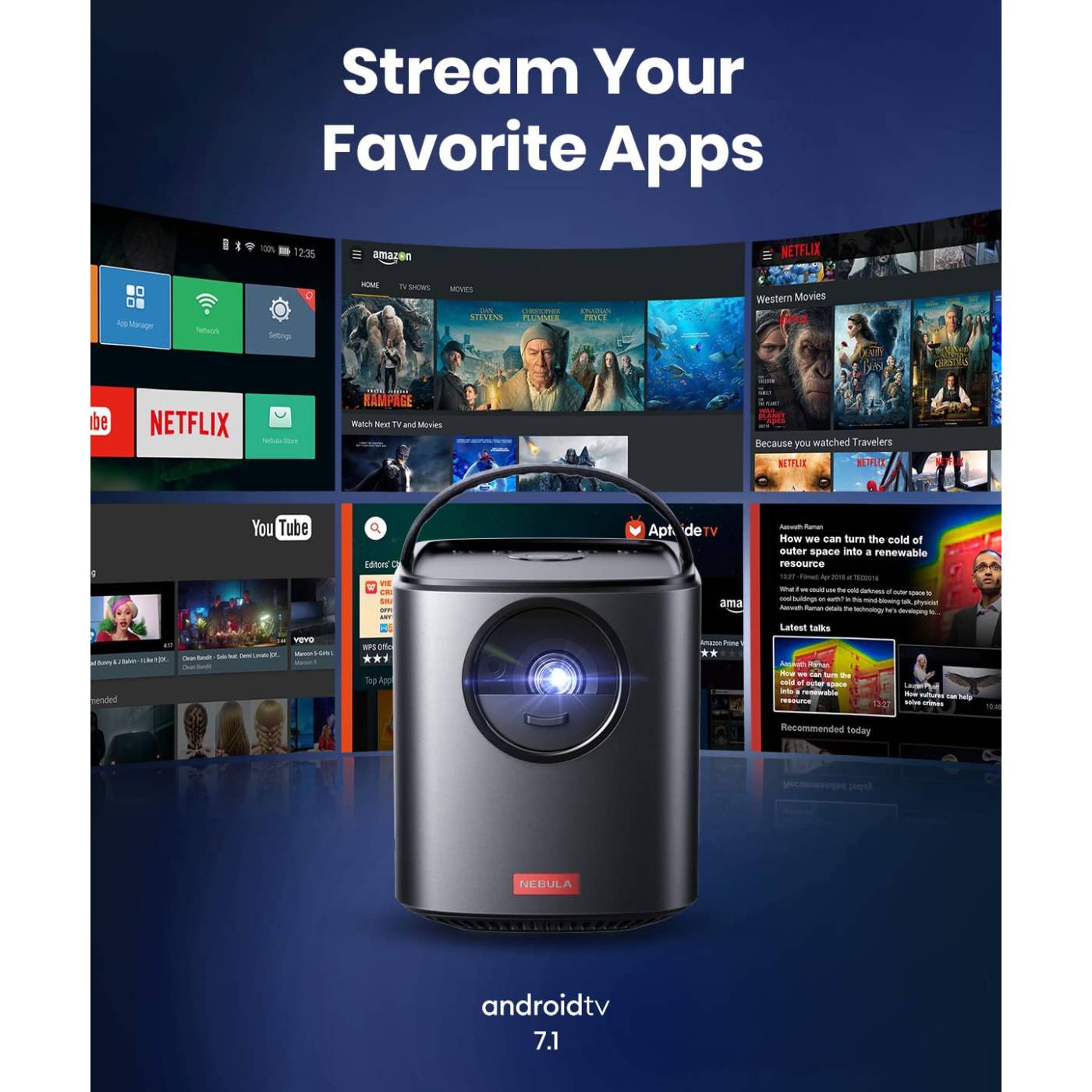 Anker Nebula Mars II Pro 500 ANSI Portable Projector - Eshtir.com