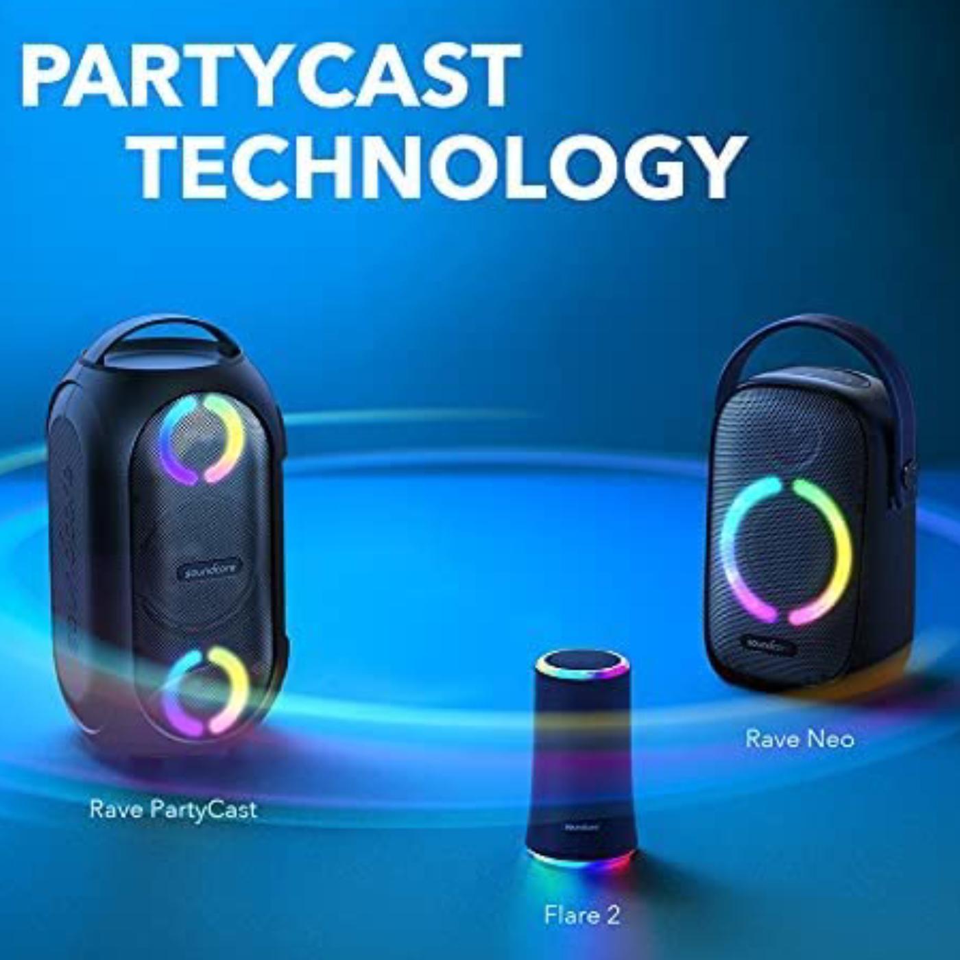 Anker SoundCore Rave Neo Portable Bluetooth Speaker – Black - Eshtir.com