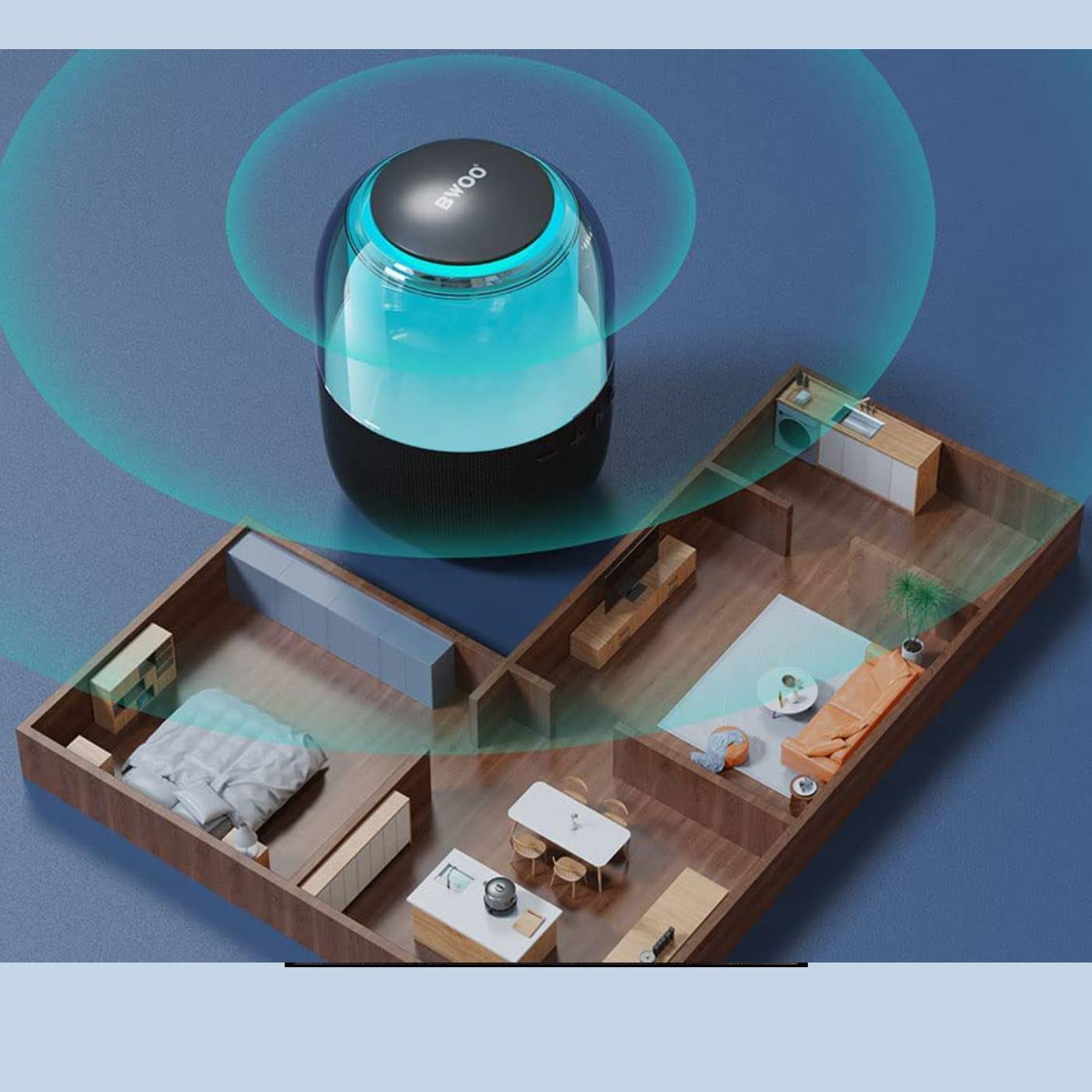 Bwoo Portable Bluetooth Speaker Colorful 360° Sound - Eshtir.com