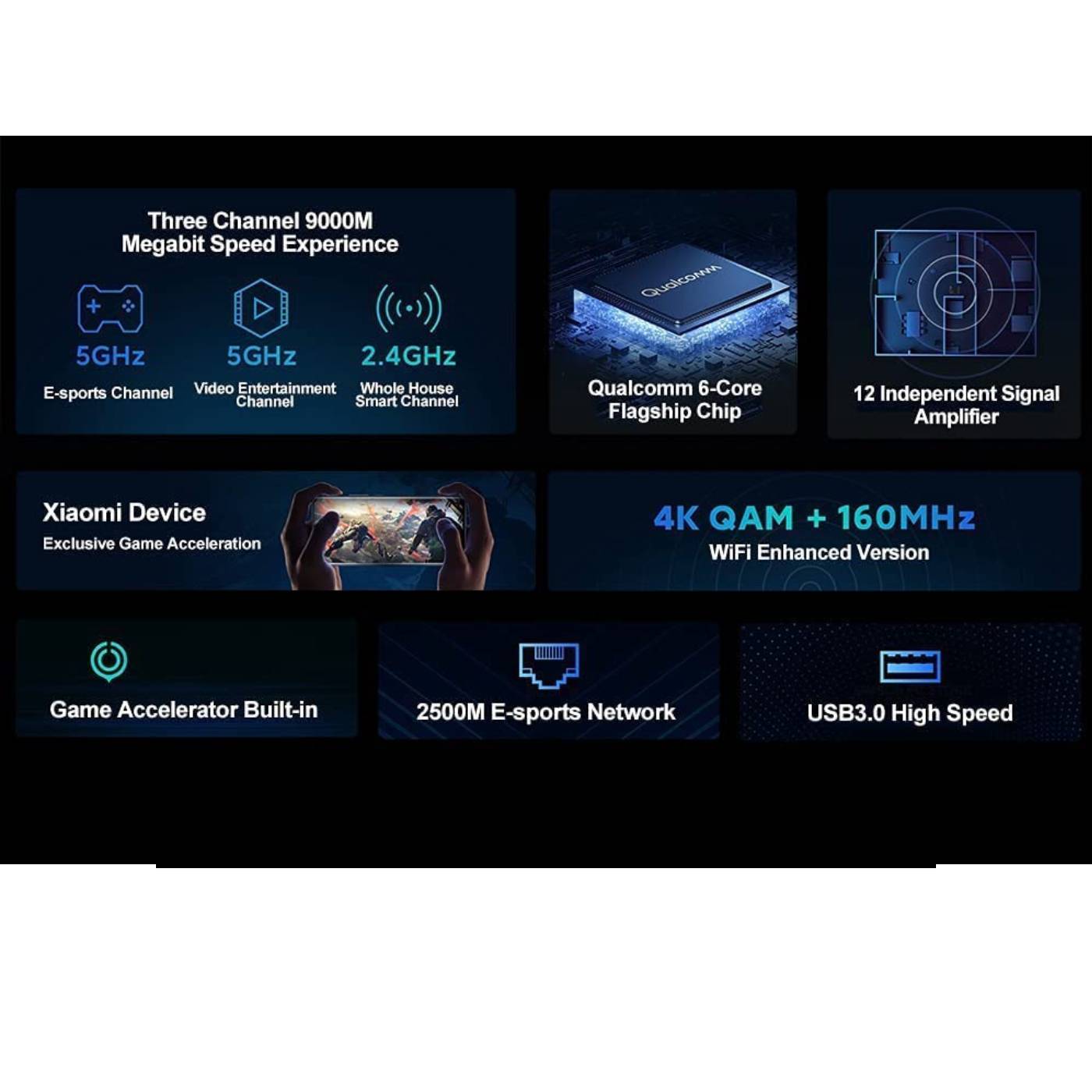 Xiaomi Mi AX9000 Wi-Fi 6 Router - Black - Eshtir.com