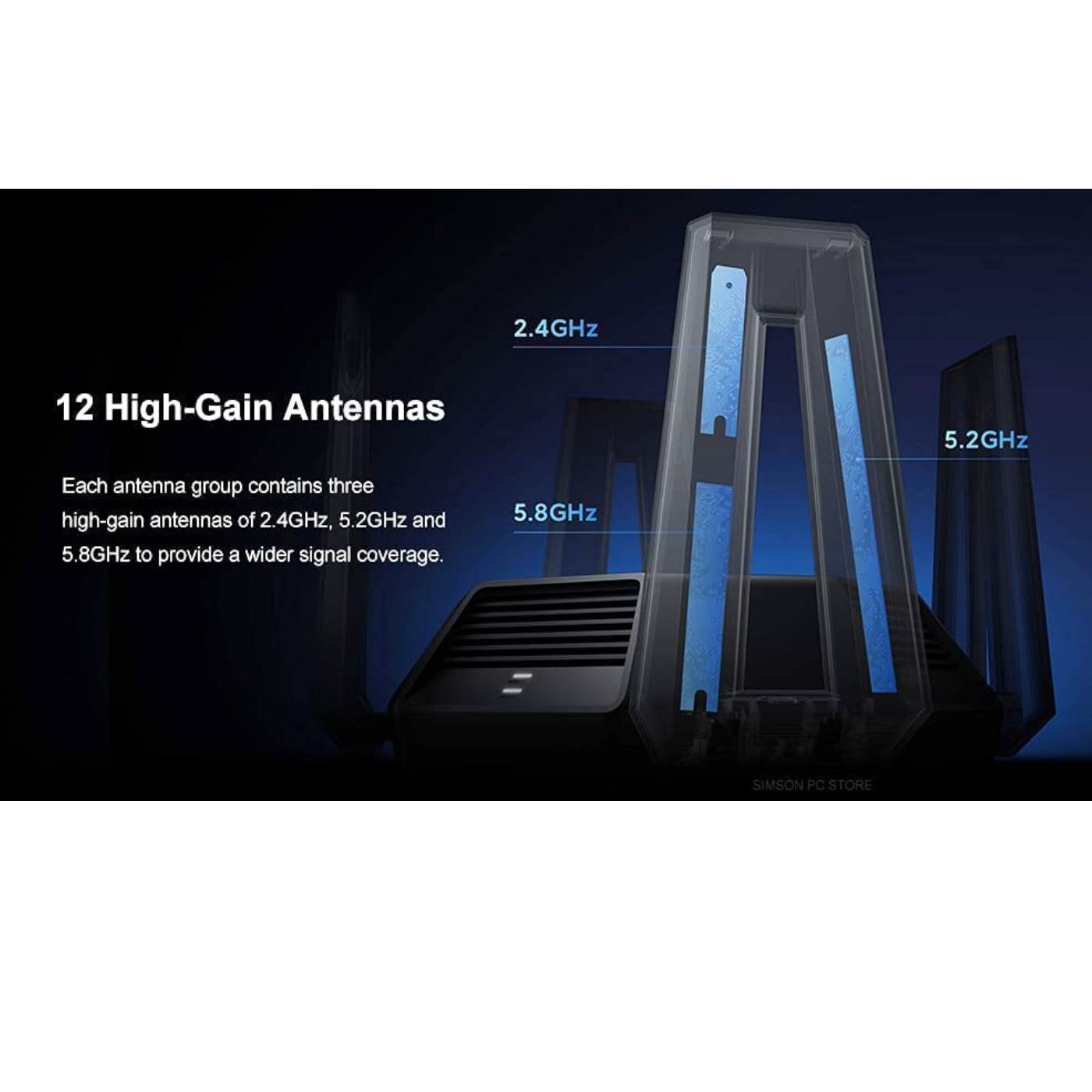 Xiaomi Mi AX9000 Wi-Fi 6 Router - Black - Eshtir.com