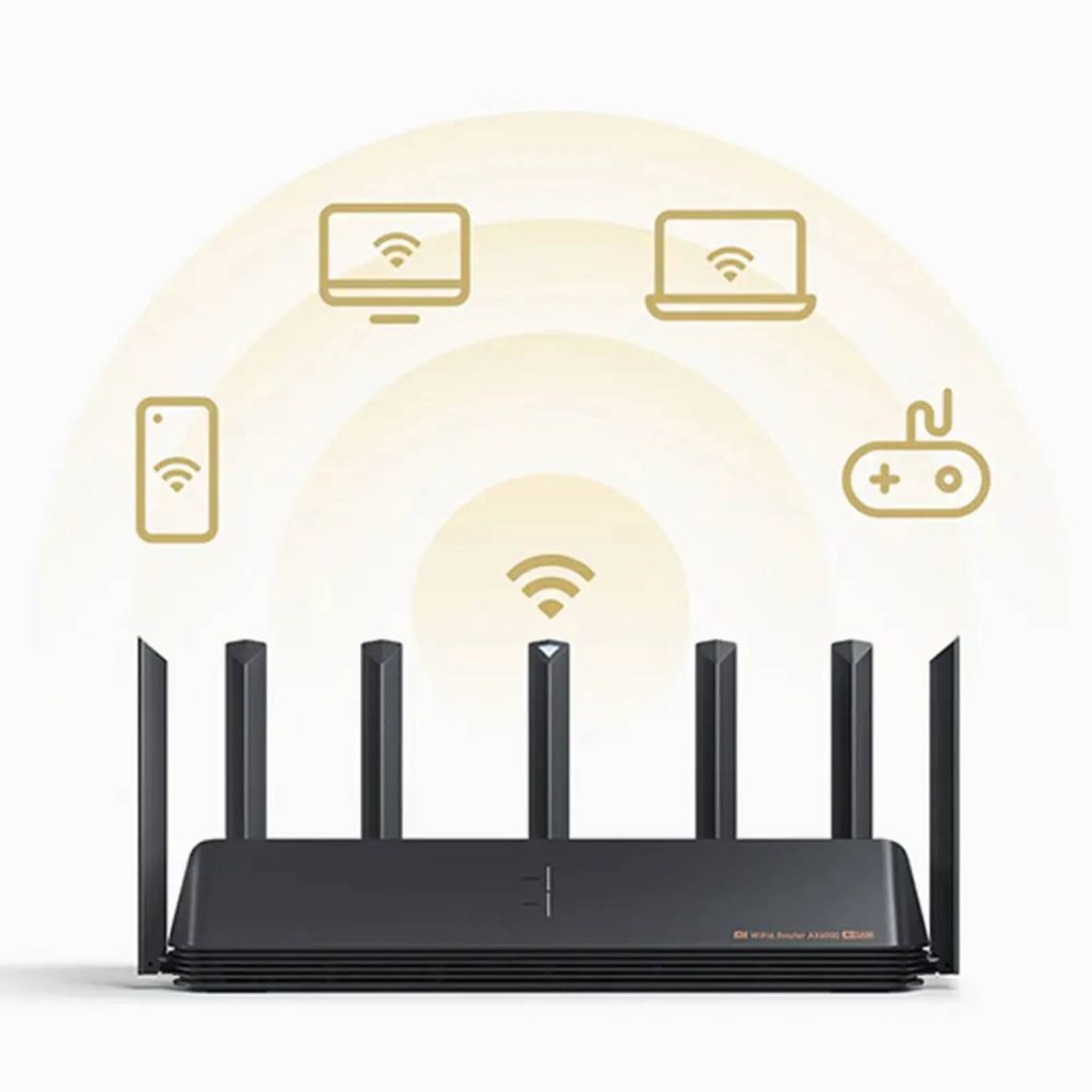 Xiaomi Mi AIoT WiFi 6 Router AX6000 - Black - Eshtir.com