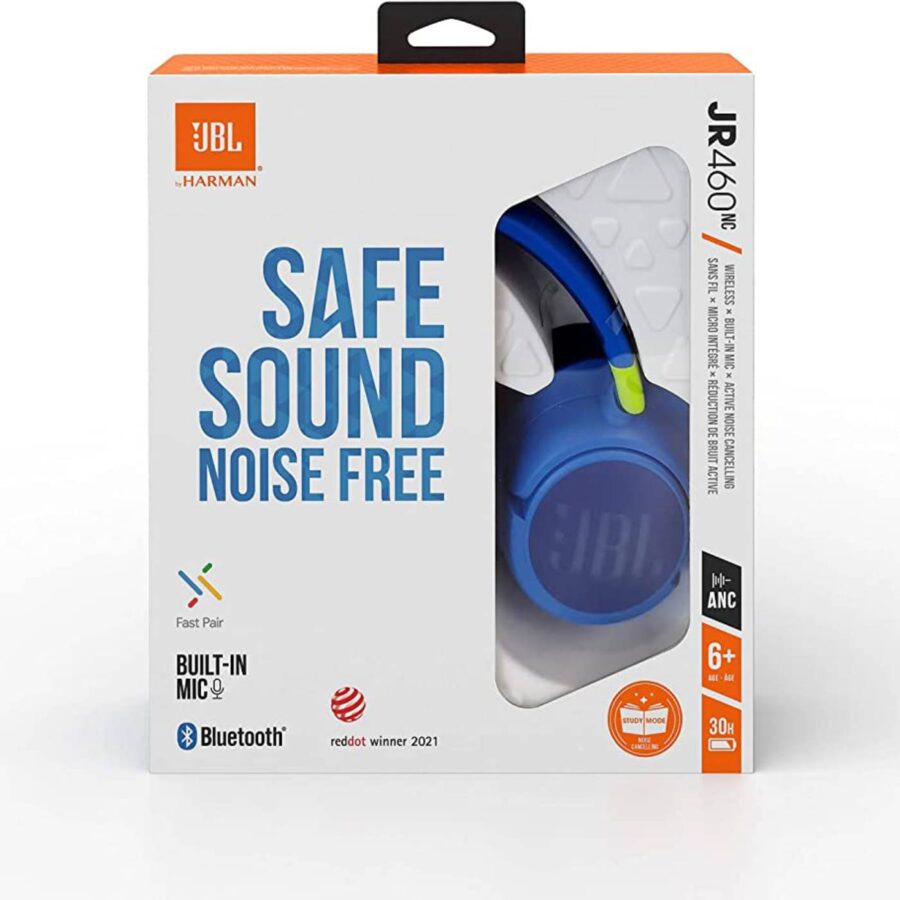 JBL JR 460NC Wireless Over Ear Noise Cancelling Kids Headphones ...