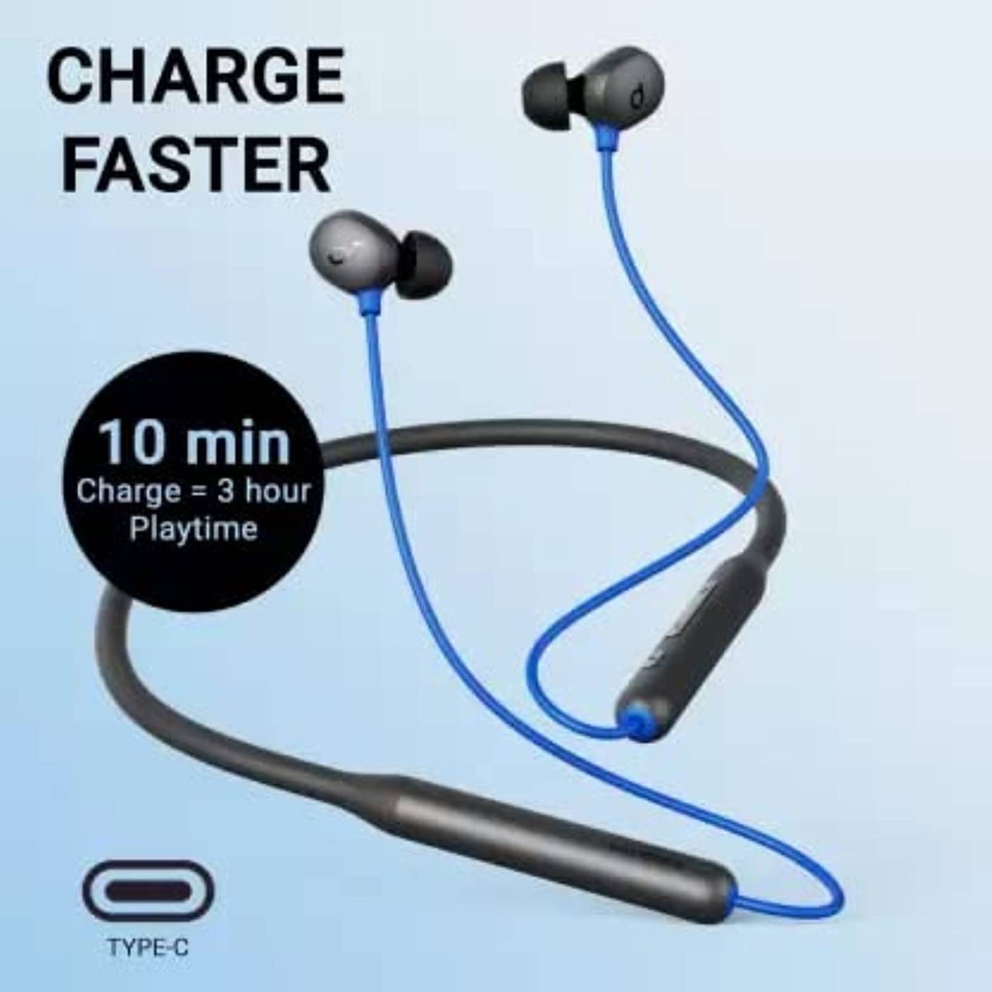 Soundcore by Anker R500 Fast Charging In Ear Neckband Headphones ...
