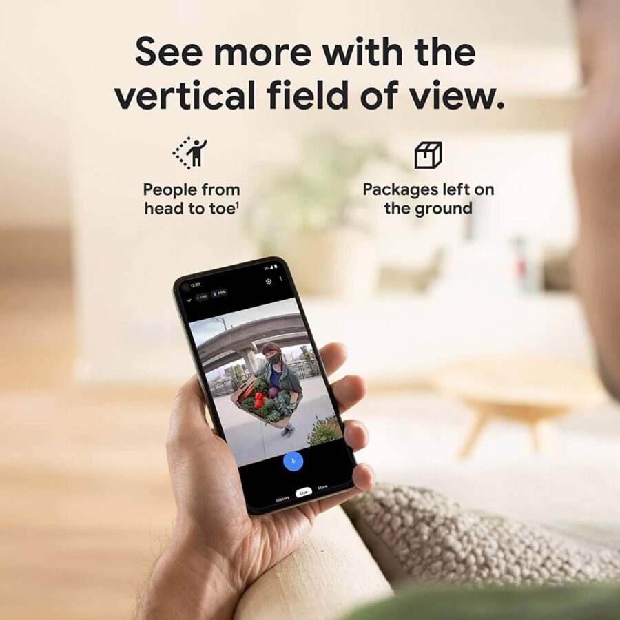 Google Nest Doorbell (Battery) Wireless Video, Smart WiFi Doorbell ...