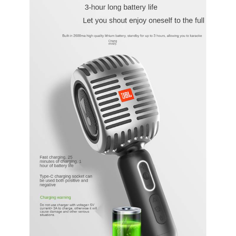 JBL KMC600 Bluetooth Wireless Karaoke Microphone - Eshtir.com