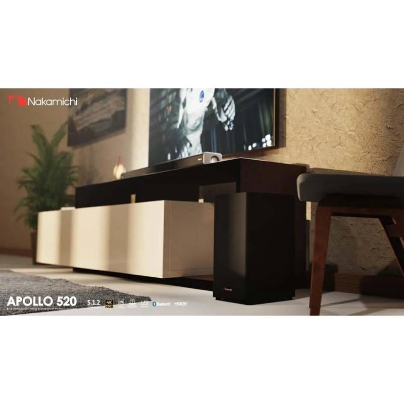 Nakamichi APOLLO 520 Dolby 5.1.2 Atmos Soundbar - Black - Eshtir.com