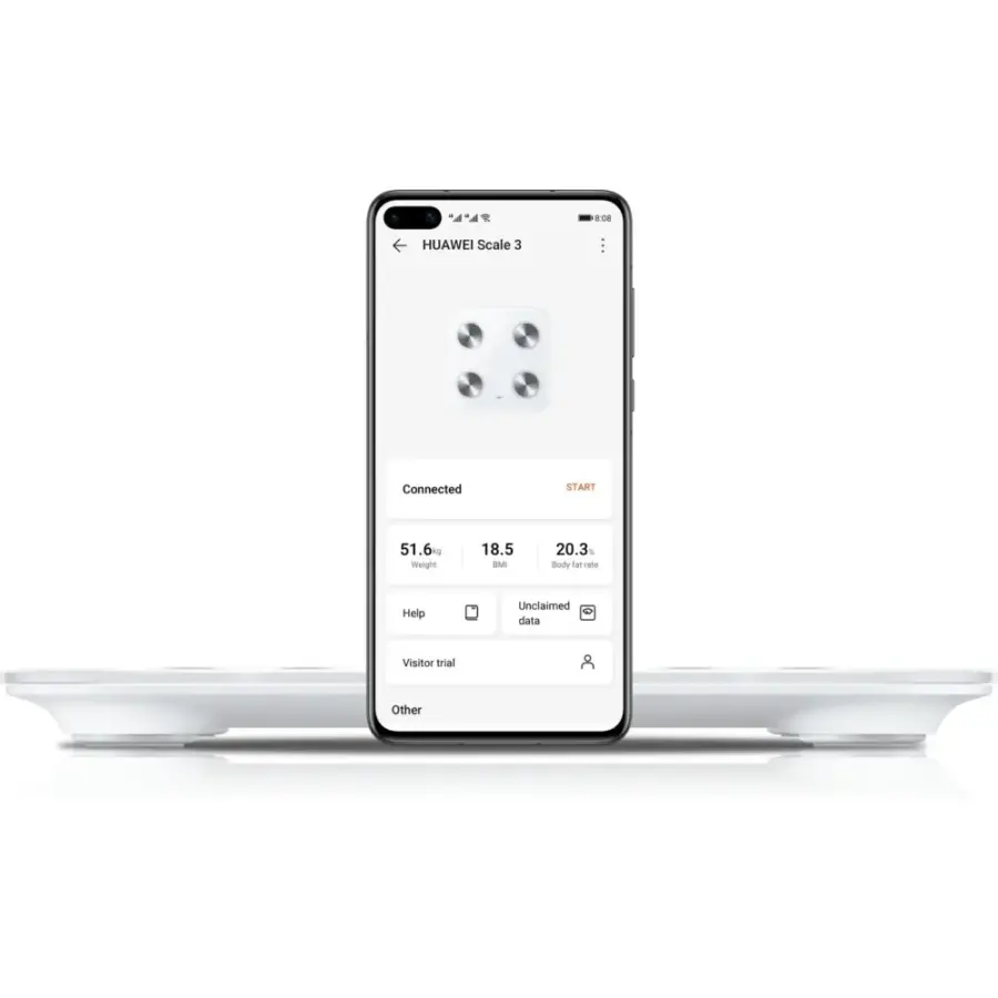 Huawei Scale 3 Smart Body Weight Scale - White - Eshtir.com