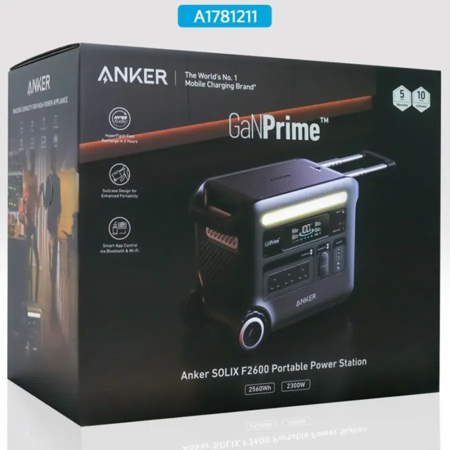 Anker SOLIX F2600 Portable Power Station - 2560Wh｜2400W | WiFi Remote ...