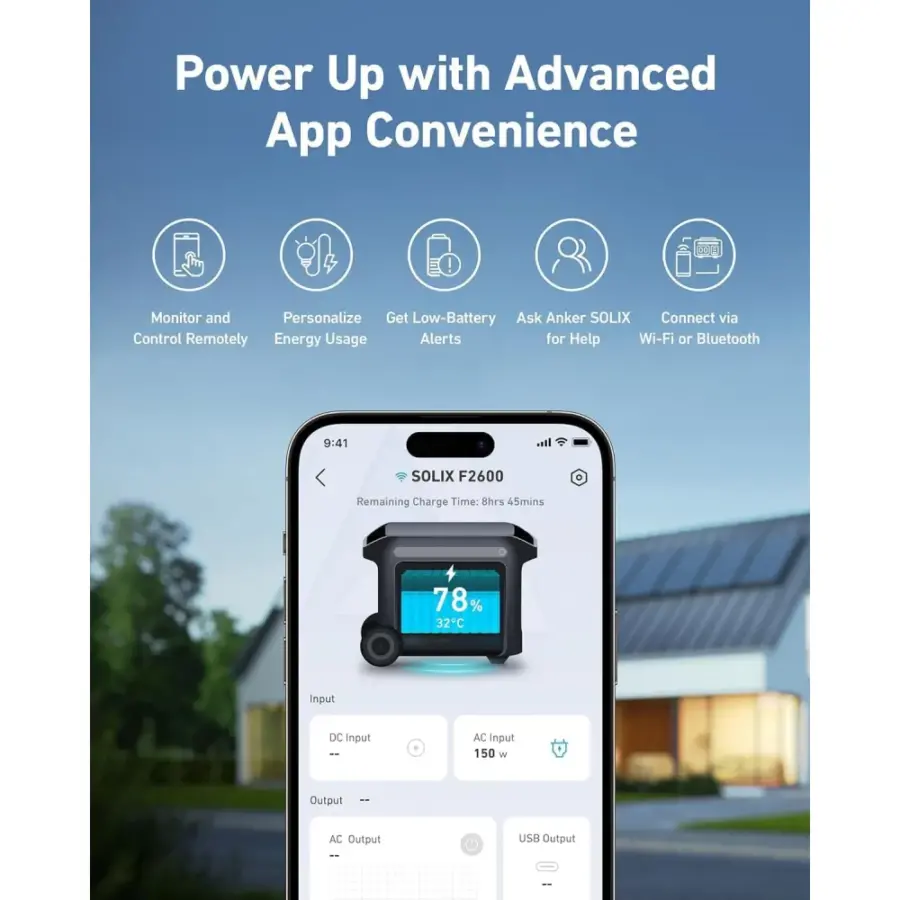 Anker SOLIX F2600 Portable Power Station - 2560Wh｜2400W | WiFi Remote ...
