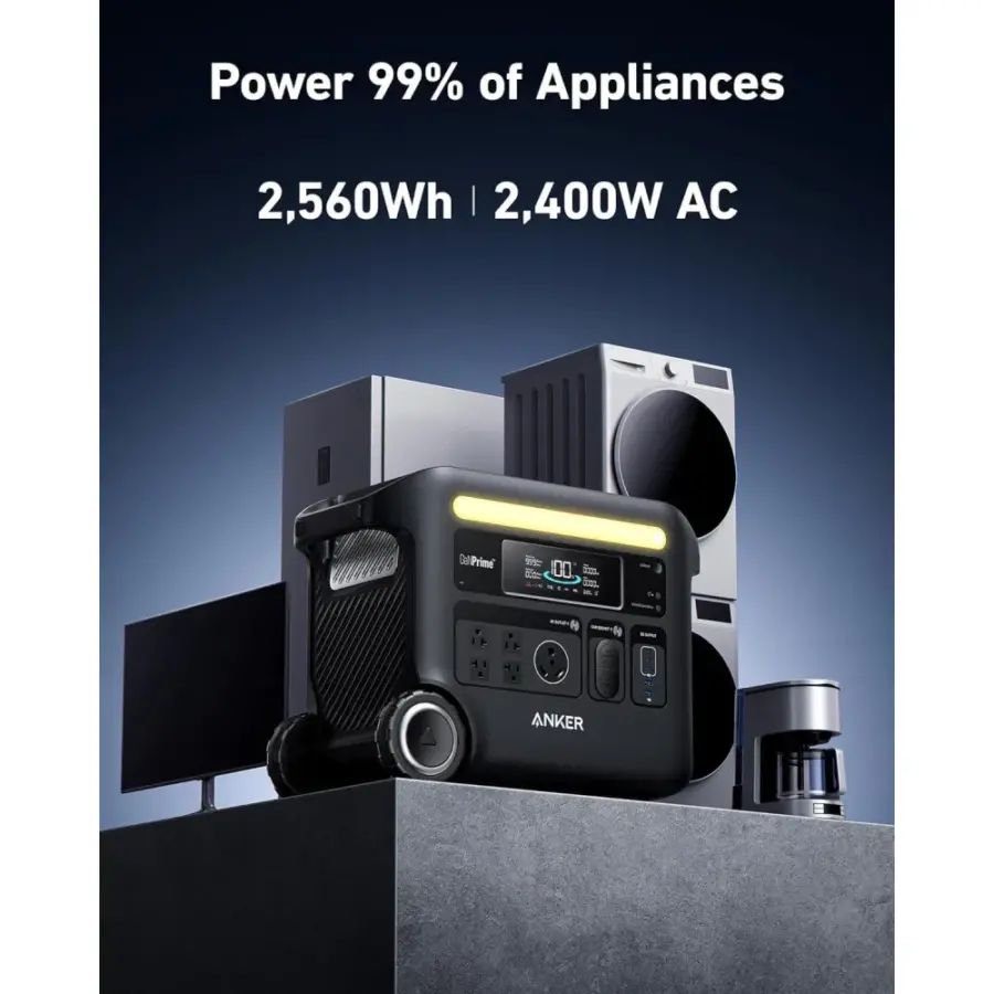 Anker SOLIX F2600 Portable Power Station - 2560Wh｜2400W | WiFi Remote ...