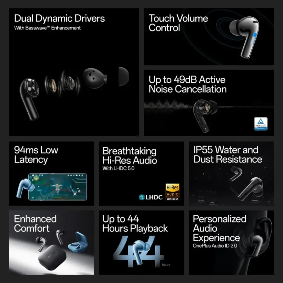 OnePlus Buds 3 ANC True wireless Bluetooth Earbuds - Eshtir.com