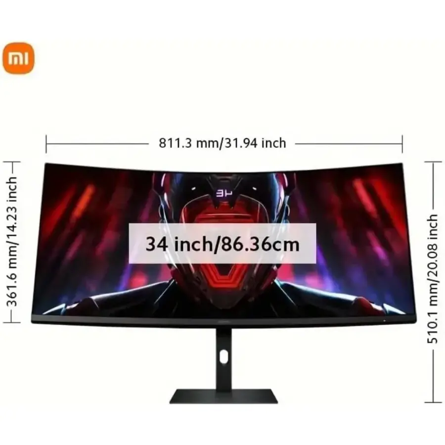 Xiaomi 34 Inch Curved Gaming Monitor G34WQi - Black - Eshtir.com